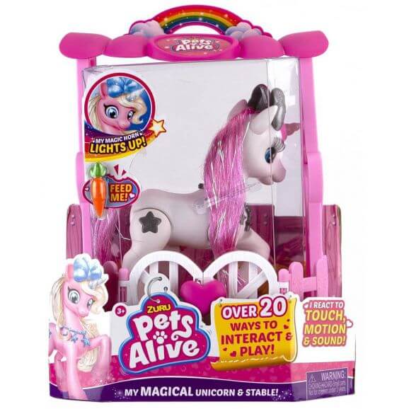 Köp Enhörning Zuro Pets Alive Unicorn med stallbox